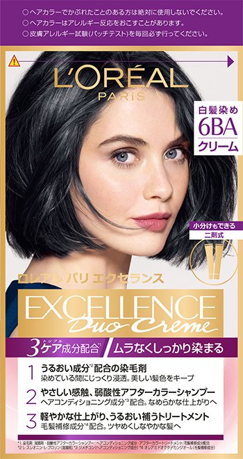 エクセランス R クリームタイプ 6ba やや明るい青みのある栗色 白髪染め ロレアル パリ LorÉal Paris